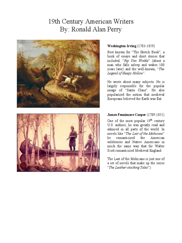 19th Century American Writers | PDF | The Sketch Book Of Geoffrey ...