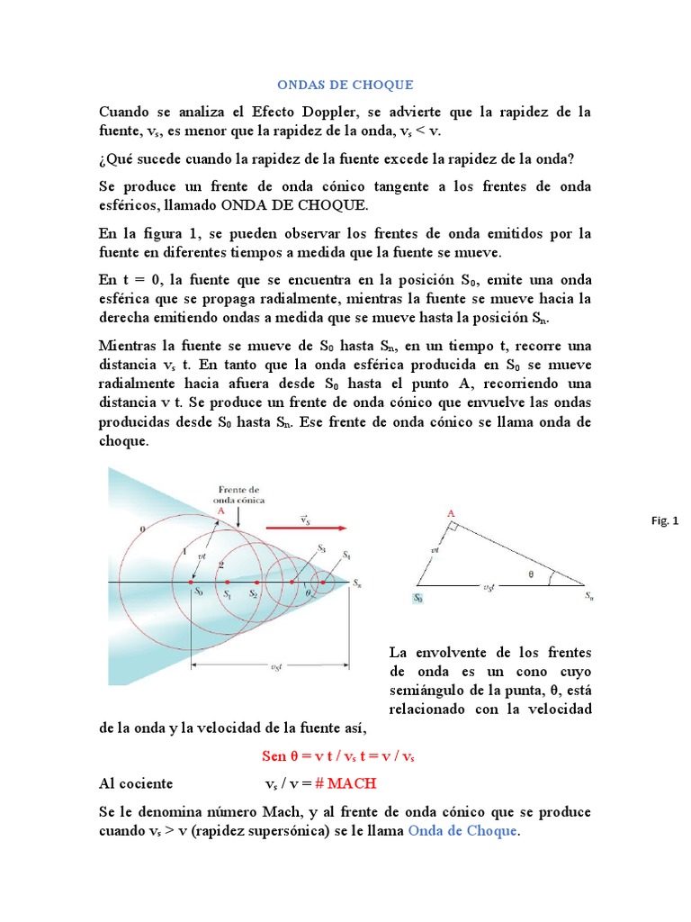 Ondas de Choque y Número Mach | PDF | Olas | Onda de choque