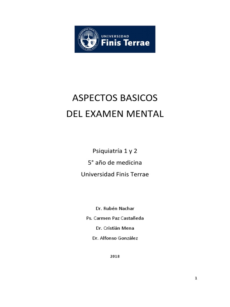 Examen Mental Uft PDF | PDF | Engaño | Percepción