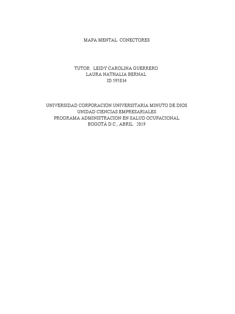 Mapa Mental Conectores | PDF