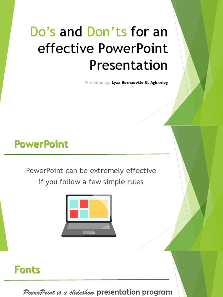 Dos and Donts For An Effective PowerPoint Presentation | PDF ...