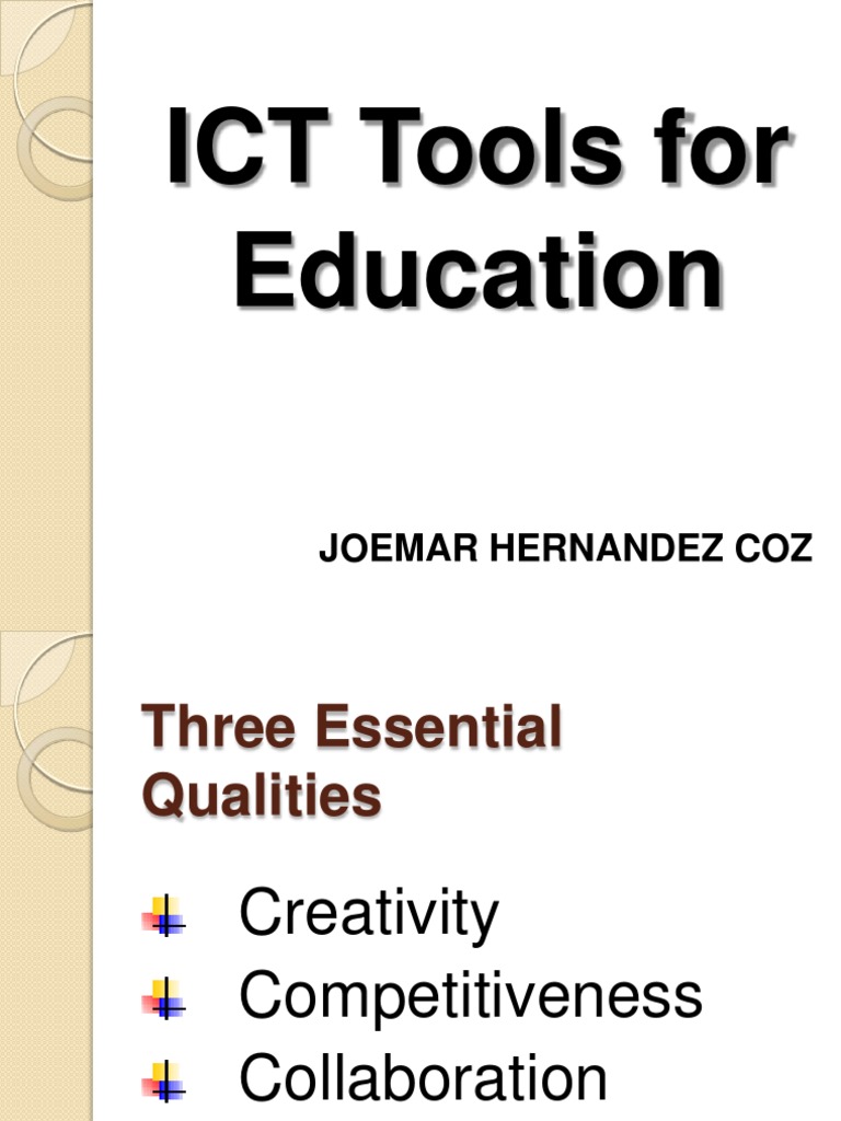 PPT - ICT Tools For Education | PDF