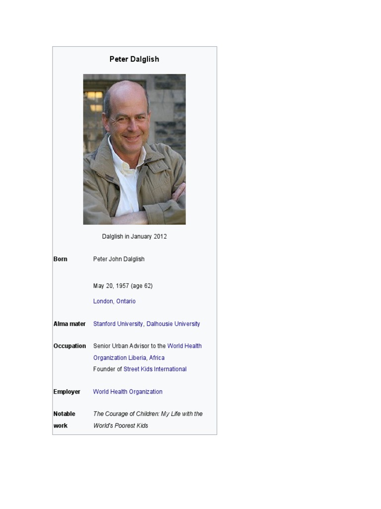 A Life of Service and Tragedy: The Story of Peter Dalglish, Founder of ...