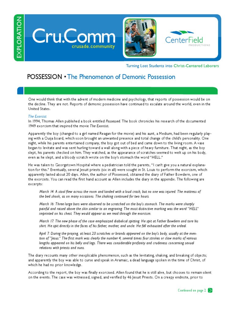 Phenomenon of Demonic Possession | PDF | Exorcism | Demons