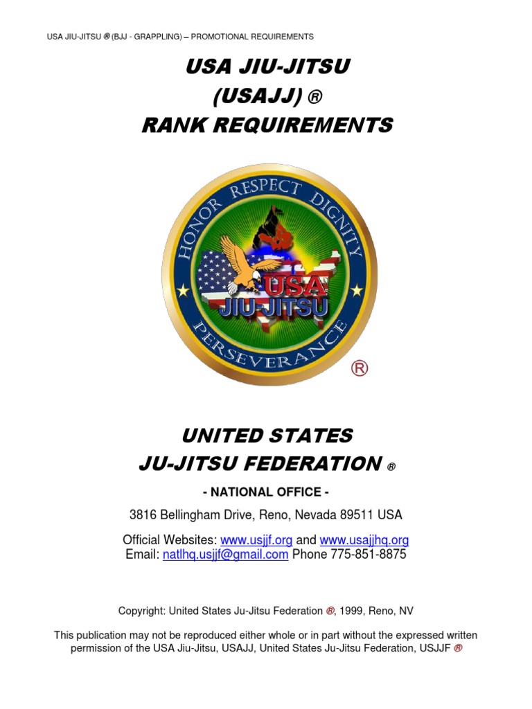Usa Jiu-Jitsu Rank Requirmets of Usjjf 1 Mar 2019 | PDF | Brazilian Jiu ...