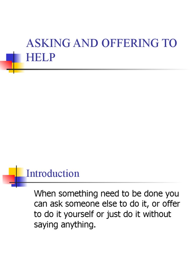 Asking and Offering To Help | PDF