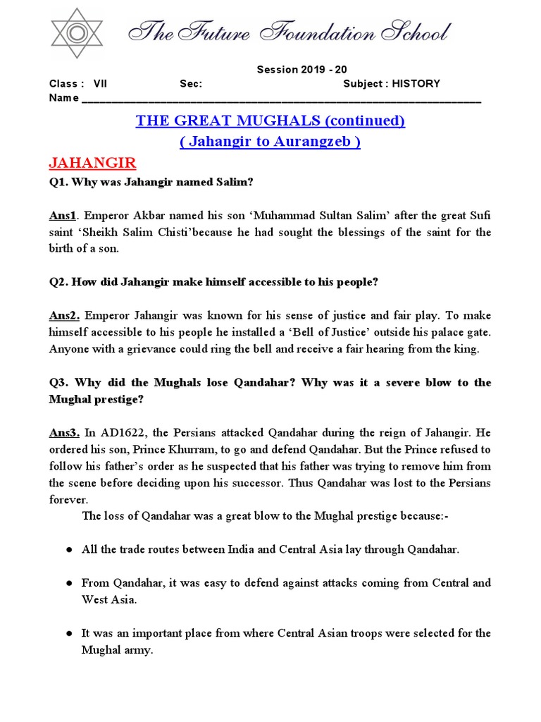 THE GREAT MUGHALS (Continued) | PDF | Mughal Empire | Sikhism
