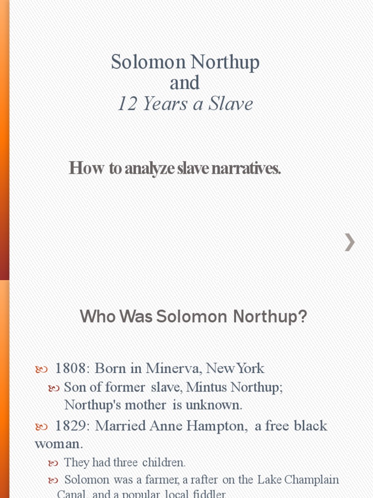 S L N Northup And: o Omo | PDF | Twelve Years A Slave | Slavery In The ...