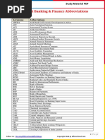 Comprehensive Financial Abbreviations List | PDF | Banks | Balance Of ...