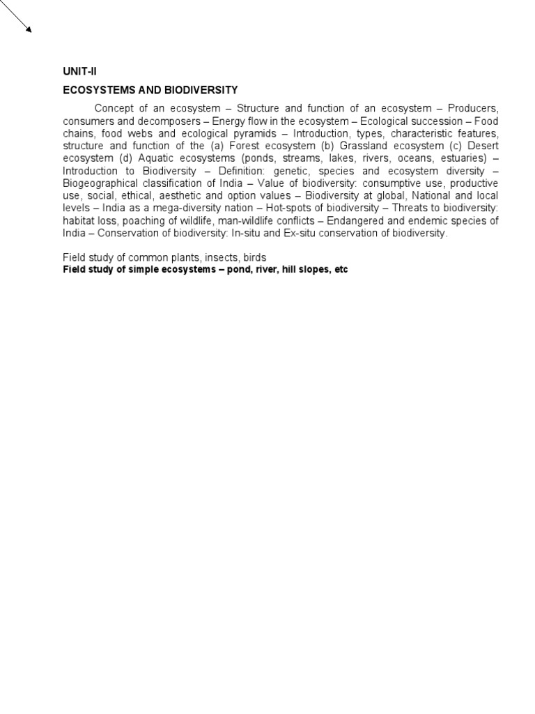 Unit II | PDF | Food Web | Ecosystem