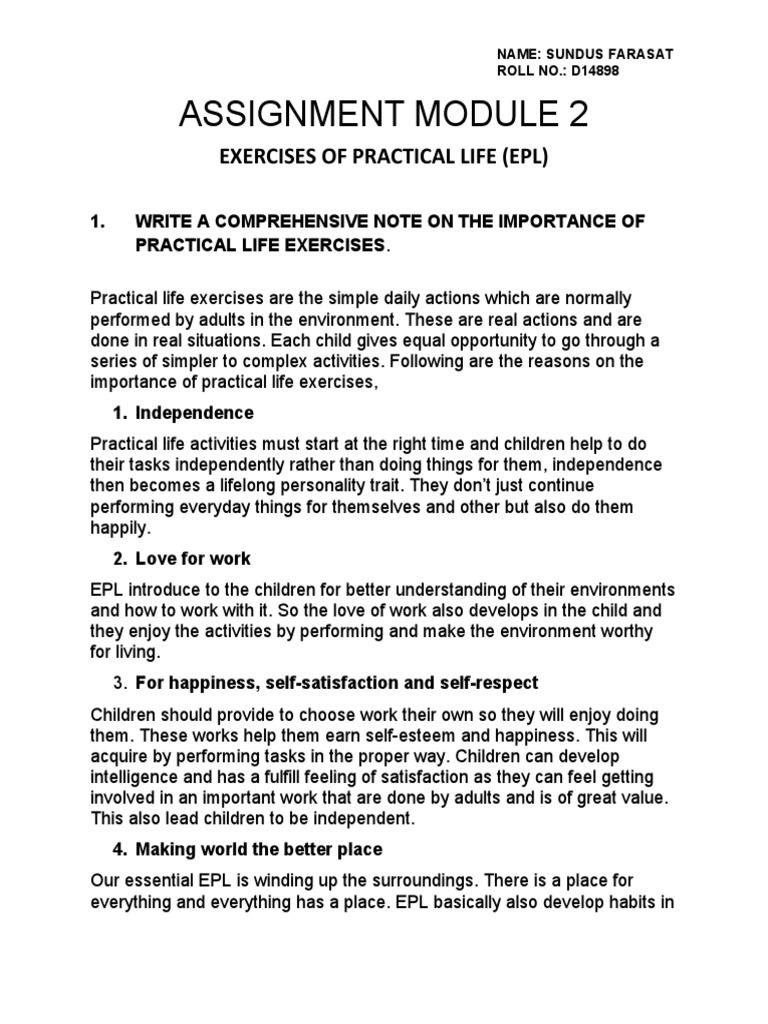 Assignment Module 2 | PDF | Finger