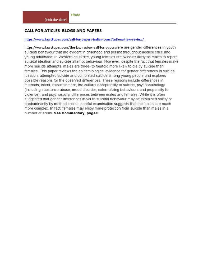 Call For Aticles Blogs and Papers | PDF | Social Science | Science ...