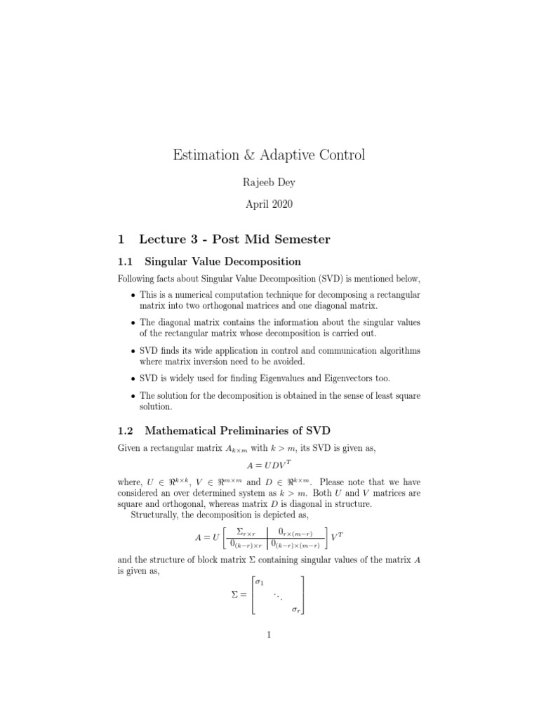 Singular Value Decomposition | PDF | Matrix (Mathematics) | Functional ...
