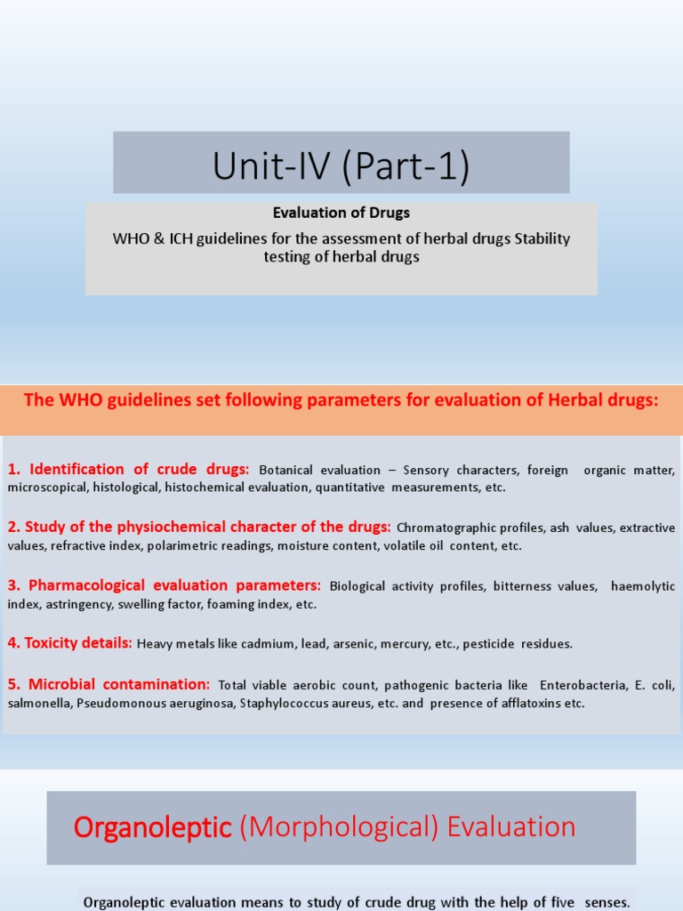 8-Evaluation of Drugs, WHO & ICH Guidlines For Stablity | PDF ...