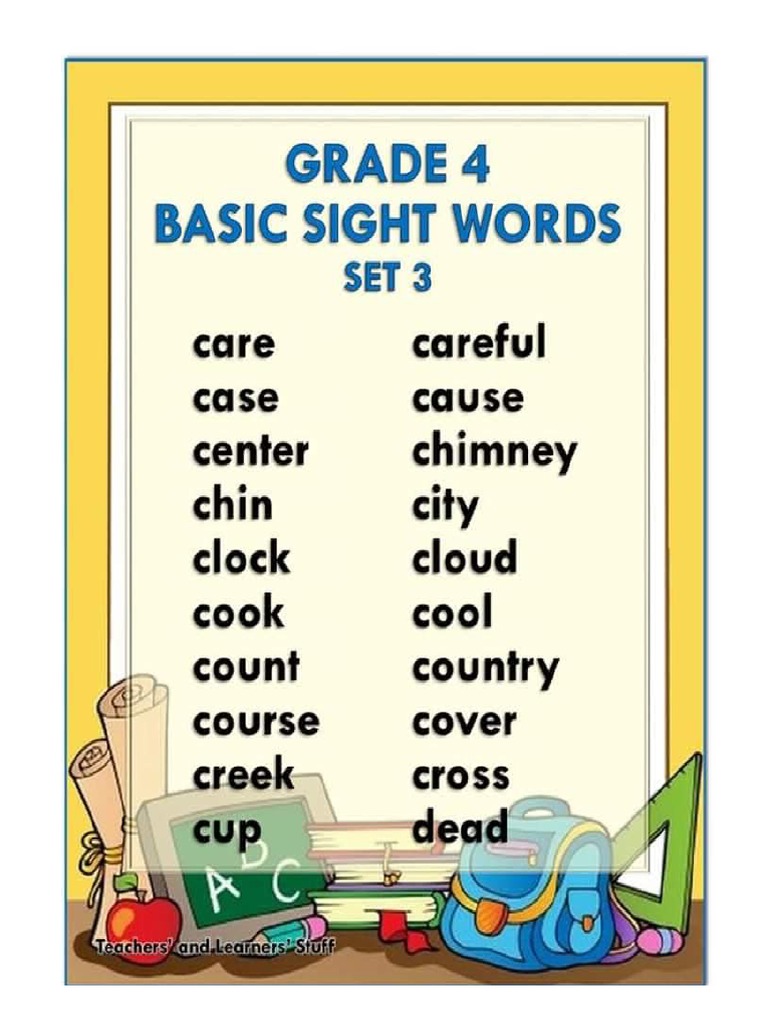 Basic Sight Words | PDF