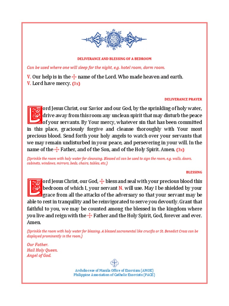 Bedroom Deliverance and Blessing Prayer | PDF | Foreign Language ...