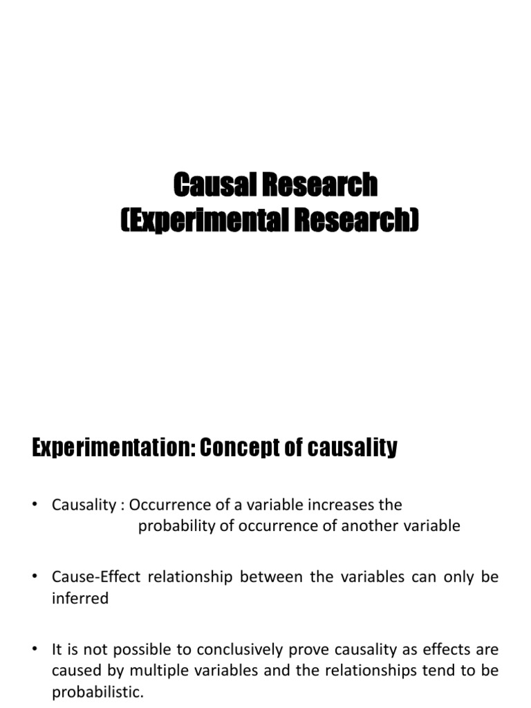 Causal Research | PDF | Experiment | Causality