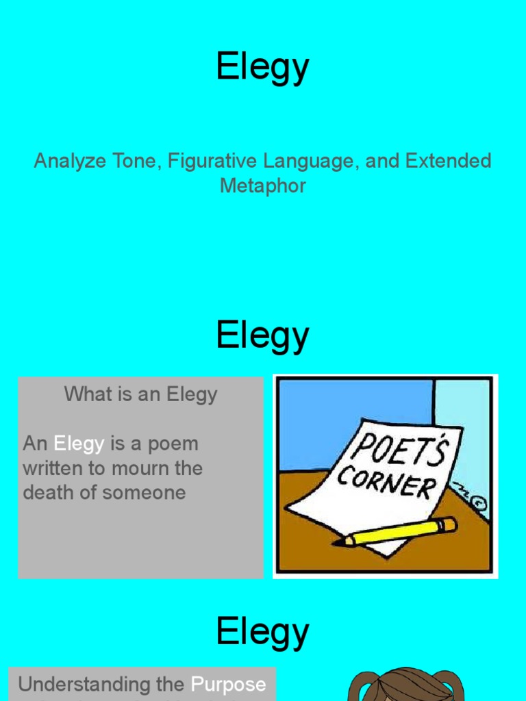 Elegy-Analyze Tone, Figurative Language, and Extended Metaphor | PDF