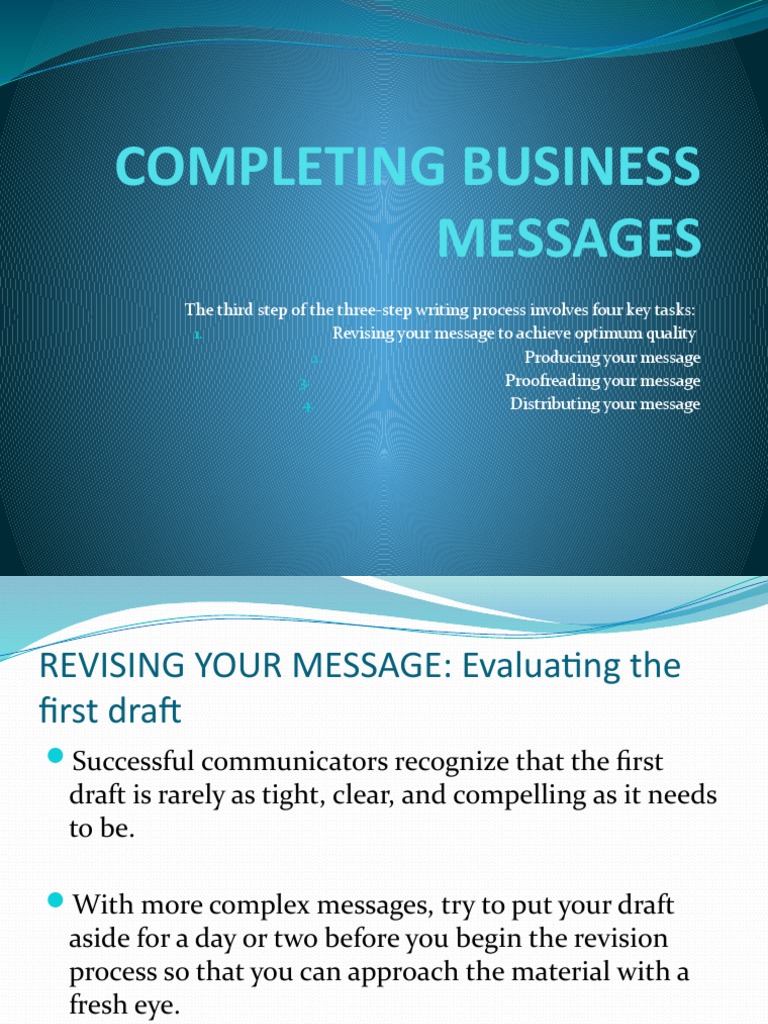 Completing Business Messages | PDF | Human Communication | Cognitive ...