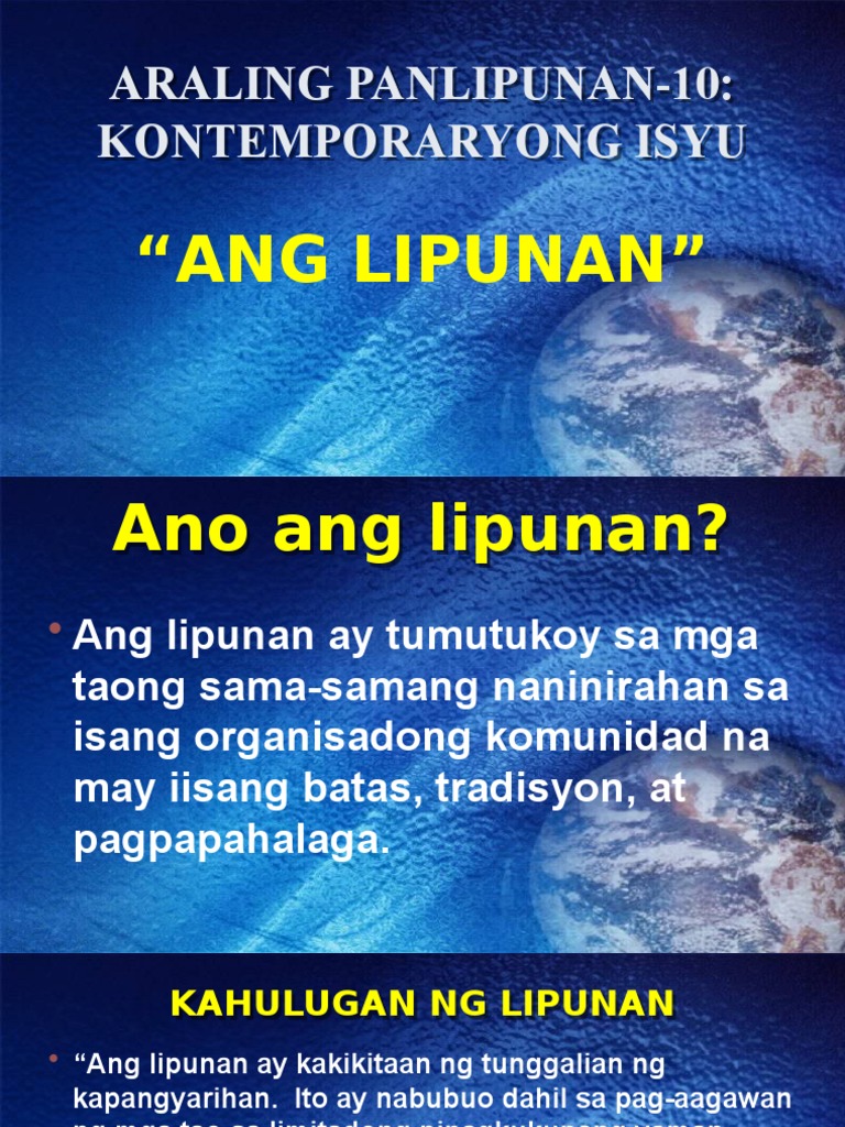 Ang Lipunan | PDF