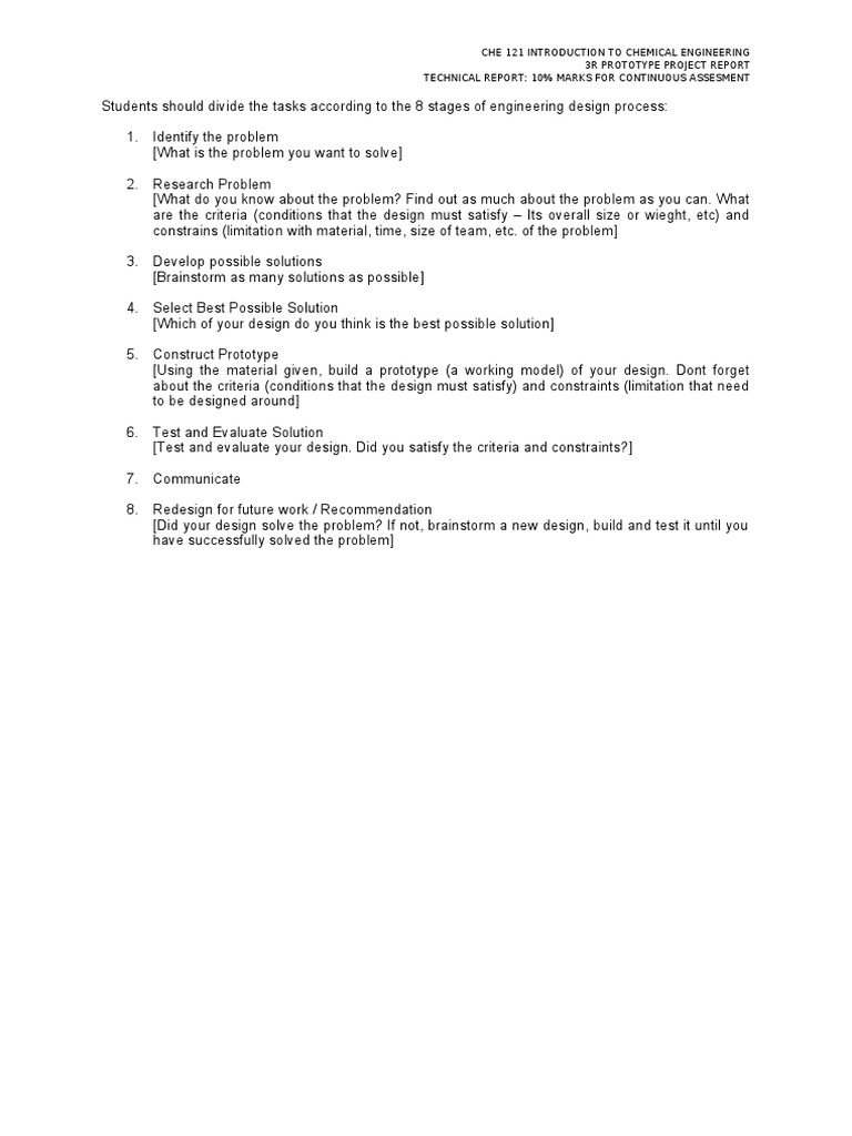 Technical Report - 3R Prototype Project | PDF | Plastic | Design