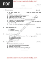 Nervous System Worksheet Grade 5 | PDF | Nervous System | Spinal Cord