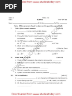 CBSE Class 5 Science Question Paper Set F PDF | PDF | Seed | Plants