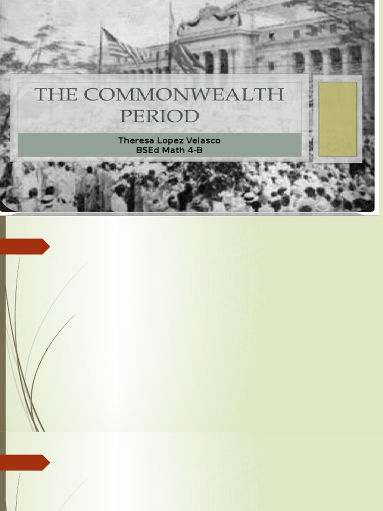 Commonwealth Period | PDF