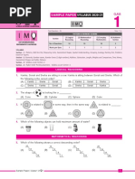 Imo Sample Paper Class-1 | PDF | Reason | Mathematics