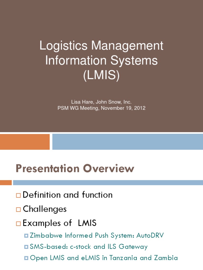 Overview of Logistics Management Systems | PDF | Logistics | System