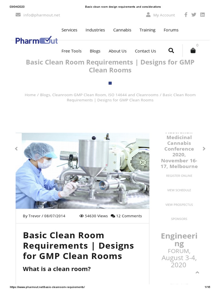 Basic Clean Room Design Requirements and Considerations | PDF | Nature