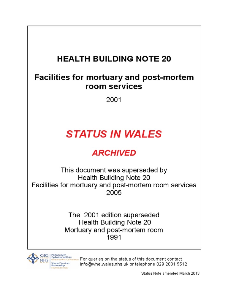 HEALTH BUILDING NOTE 20 Facilities For M PDF | PDF | Infection ...