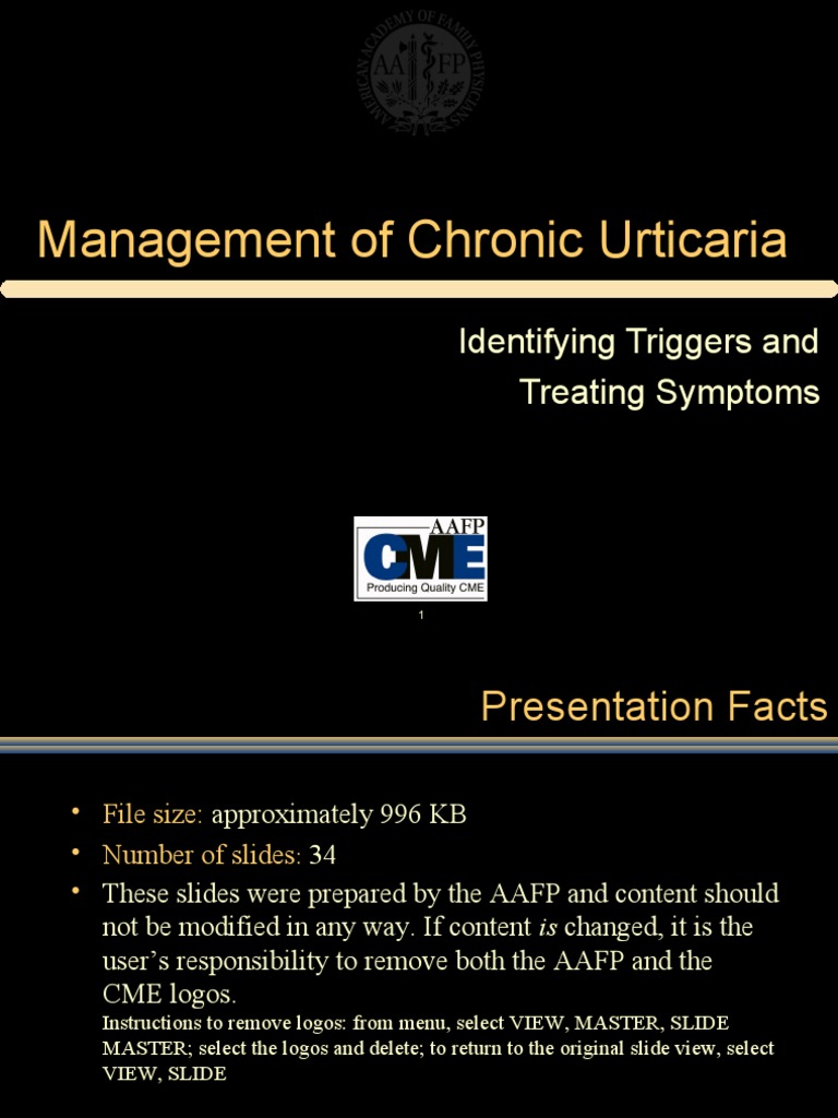 Management of Chronic Urticaria: Identifying Triggers and Treating ...