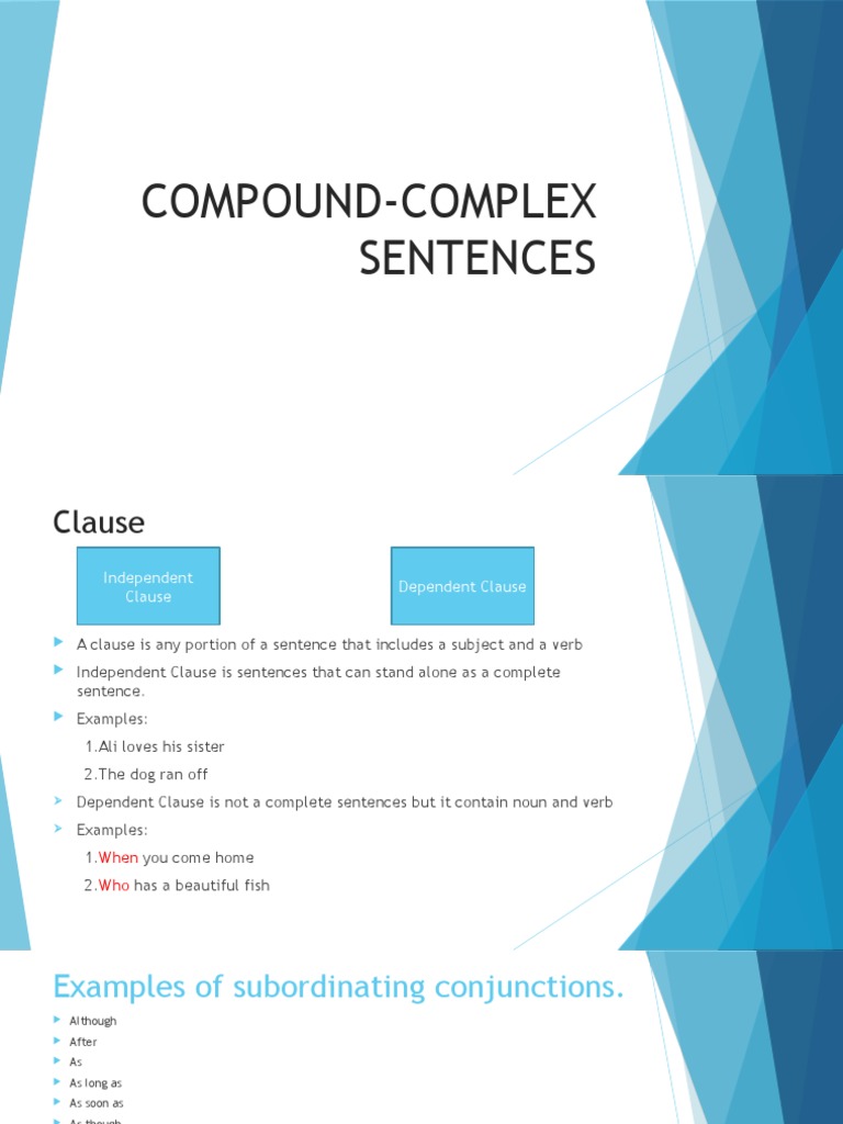 Compound-Complex Sentences | PDF | Onomastics | Linguistic Morphology