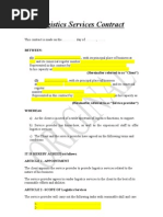 Logistics Services Contract Template Sample | PDF | Arbitration ...