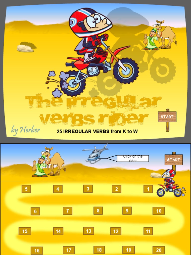 25 Irregular Verbs From K To W: Start | PDF | Grammar | Syntax