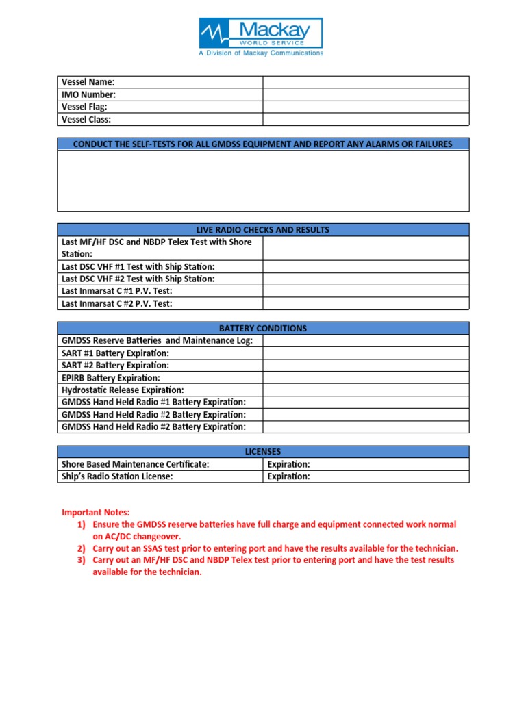 GMDSS Equipment Testing and Maintenance | PDF
