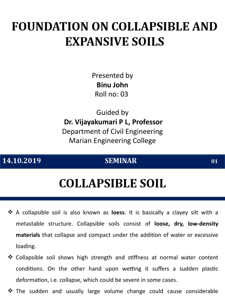 Foundation On Collapsible and Expansive Soils | PDF | Soil | Foundation ...