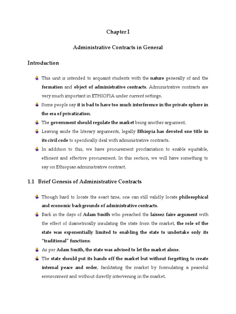 Administrative Contract Ch. 1 PDF | PDF | Consent | Specification ...