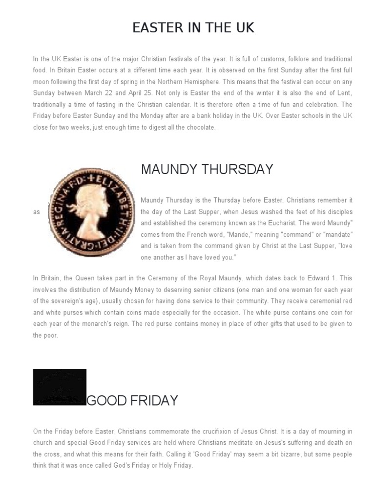Easter in The Uk | PDF | Easter | Easter Egg