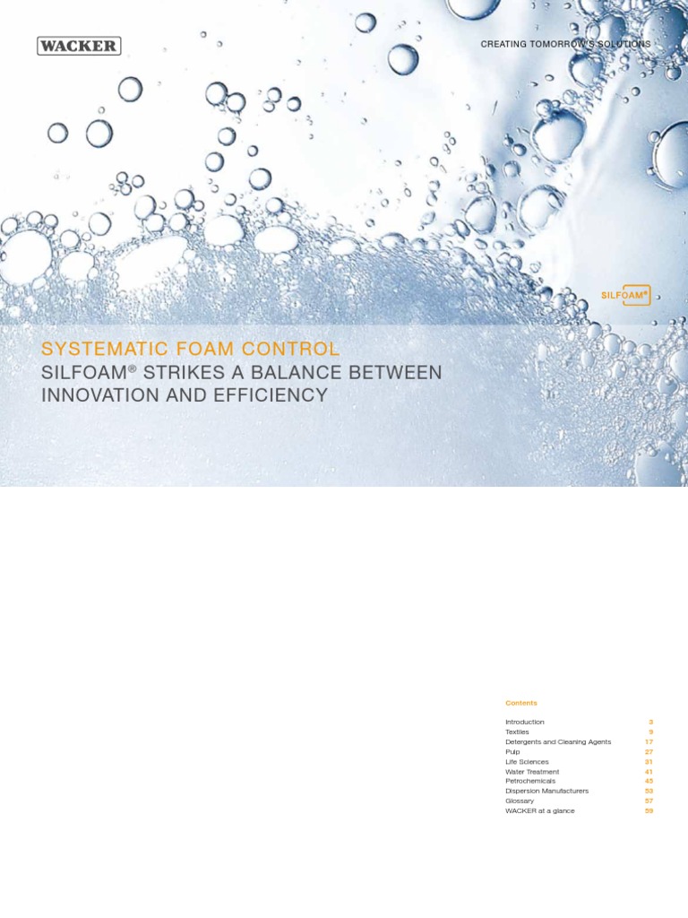 Silfoam - Wackers PDF | PDF | Surfactant | Emulsion