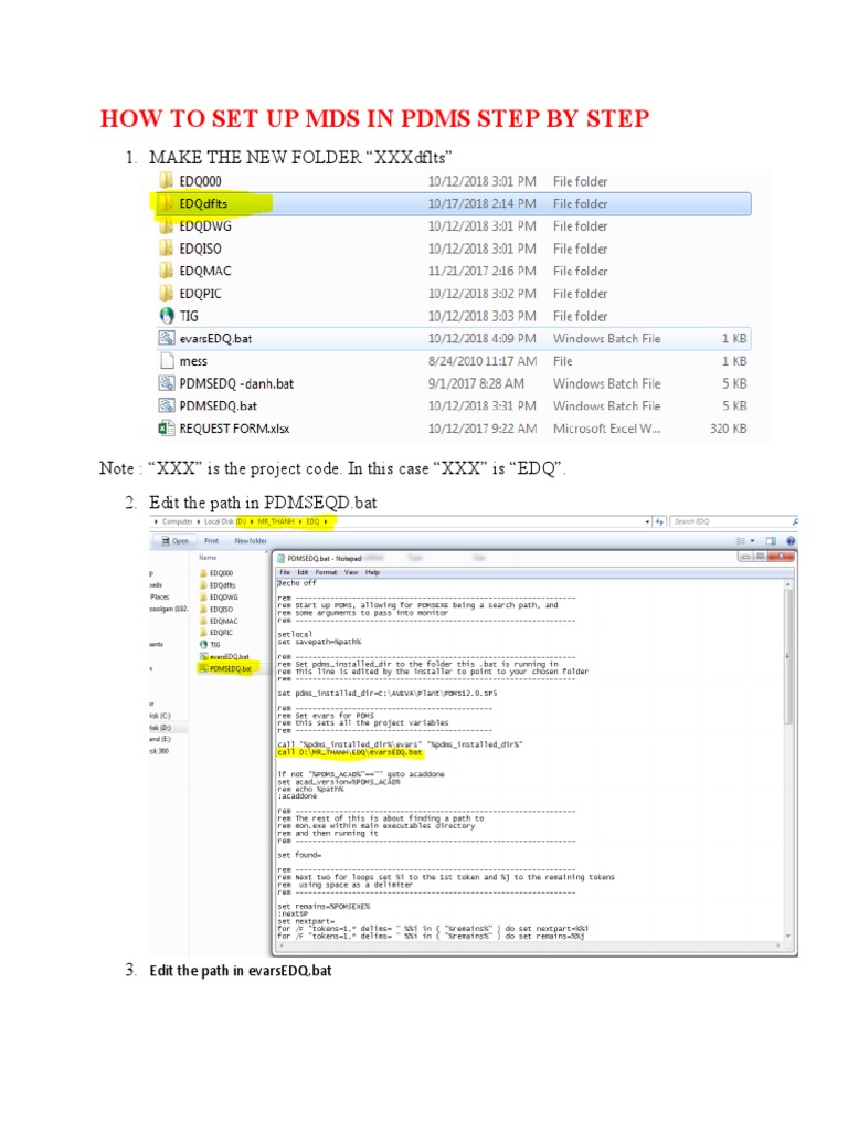 How To Set Up MDS in PDMS | PDF | Utility Software | Information Technology