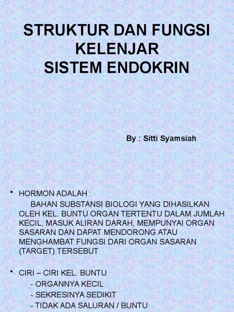 Struktur Kelenjar Endokrin dan Fungsinya | PDF