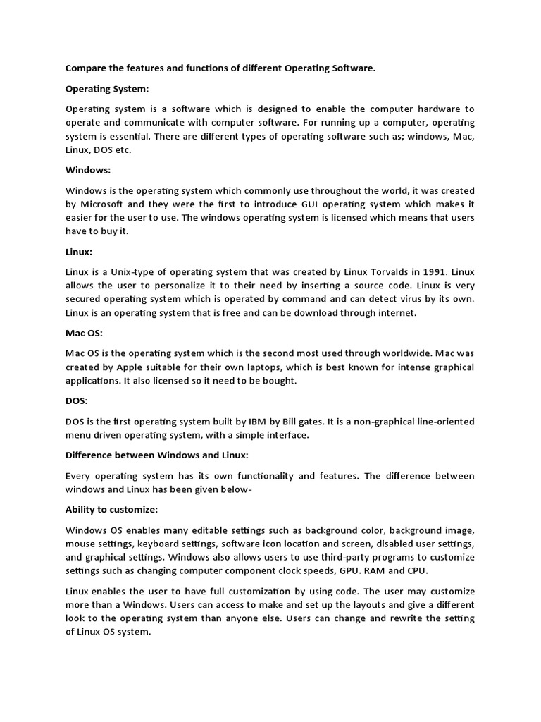 Different Types Of Linux Os