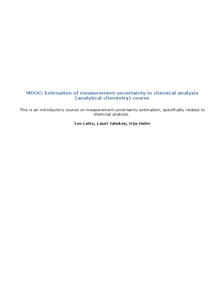 Measurement of Uncertainty PDF | PDF | Normal Distribution | Standard ...