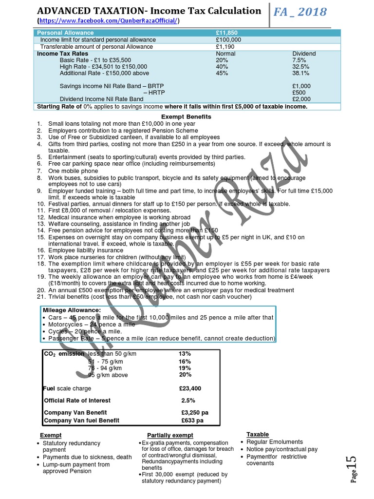 P6-Income Tax Calculation | Download Free PDF | Expense | Pension