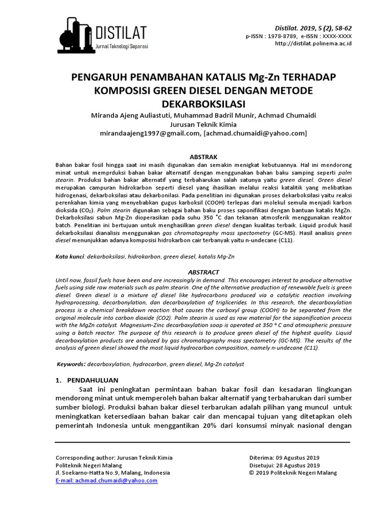 Jurnal Katalis Kel III PDF | PDF