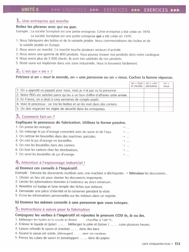 Unité8 Exercices | PDF