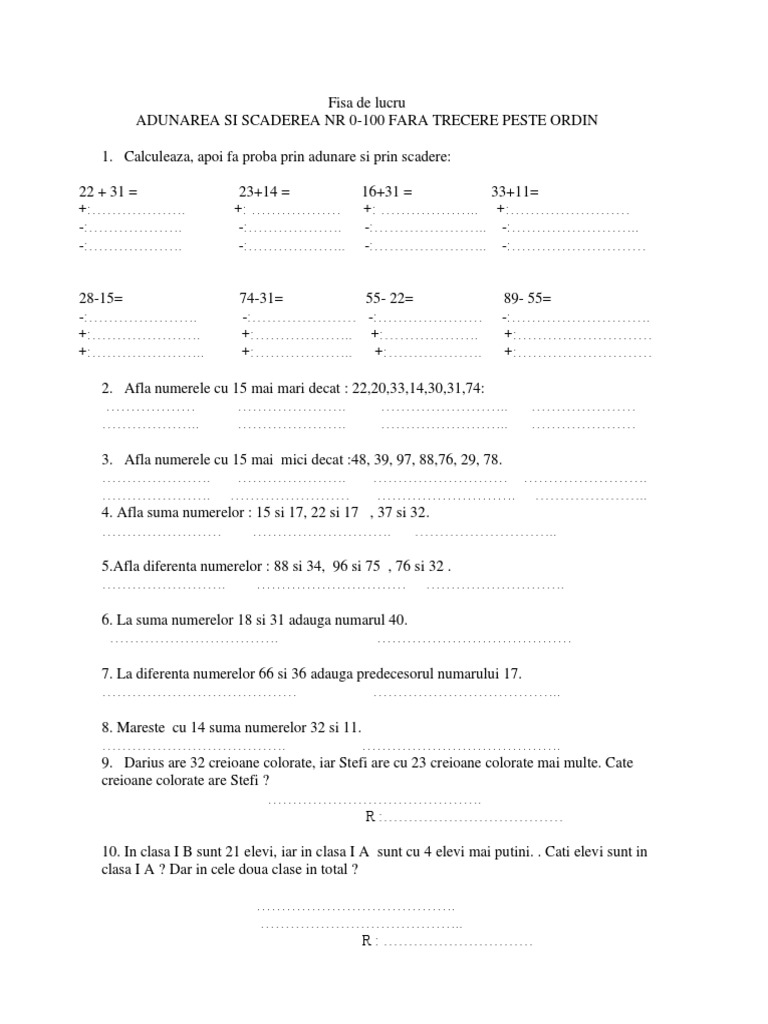Fisa Mate Matematica | PDF