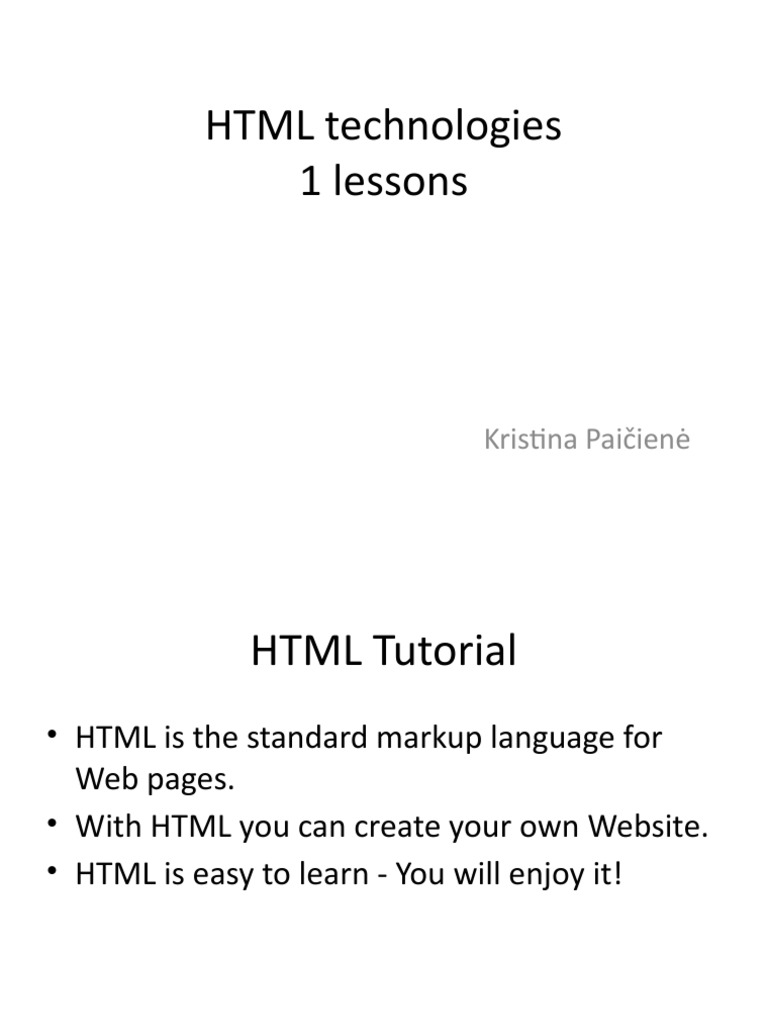 HTML Tutorial | PDF | Html Element | Html5
